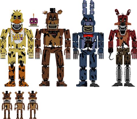 Fnaf4 Animatronics 8 Bit 1part By 133alexander On Deviantart