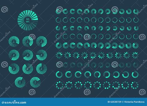 Futuristic Progress Loading Bar Set Of Indicators Stock Vector Illustration Of Completed