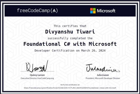 Divyanshu Tiwari On Linkedin Microsoft Freecodechamp