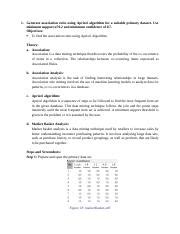 Association Rules Using Apriori Algorithm Docx Generate Association Rules Using Apriori