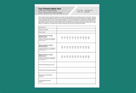 Fear Triggers Map Worksheet Pdf Therapybypro