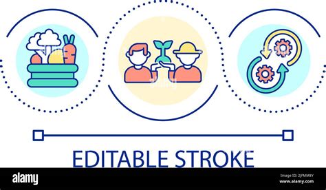 Farmers Cooperation Loop Concept Icon Stock Vector Image And Art Alamy