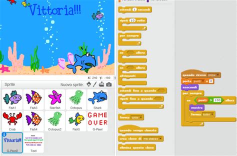 Squalo Mangia Pesci In Scratch Giochi In Scratch Coding Creativo