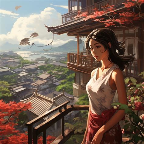 Premium Photo Image Of Beautiful Japanese Girl Minkas House Background