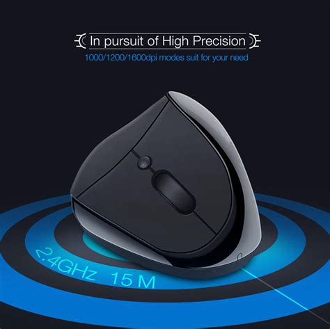 Mantistek S6 2 4 Ghz беспроводная эргономичная Вертикальная мышь 1600 Dpi Регулируемая 6 кнопок