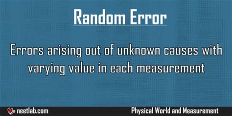 Random Error NEETLab