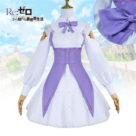 Emilia Cosplay Costume Re Zero Starting Life In Another World 9999