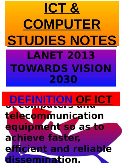 Ict And Computer Presentation 1 Pdf