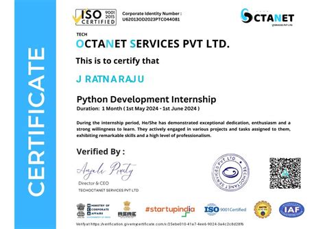 People Onemonth Internship Python Givemycertificate Ratna Raju
