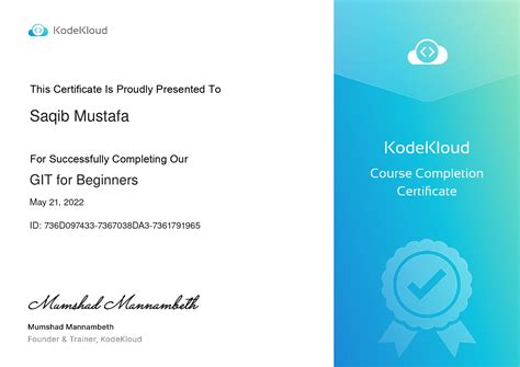 Git For Beginners Certificate Kodekloud
