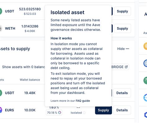 Tooltip Hover For Isolation Mode Is Too Much Text · Issue 214 · Aaveinterface · Github