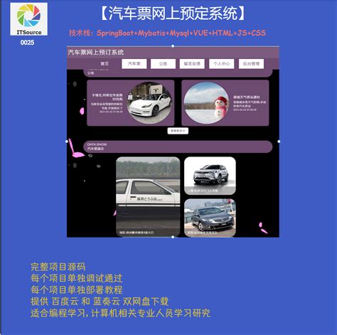 GitHub itguang itsource25 ITSource分享第25期 基于SpringBoot的汽车票网上预订系统 论文 ppt