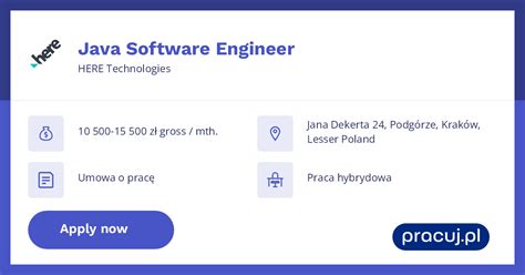 Oferta Pracy Java Software Engineer Here Technologies Kraków