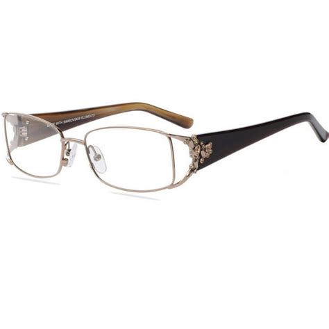 Luxe Womens Rectangular Eyeglasses Wlo317 Brown 53 17 135