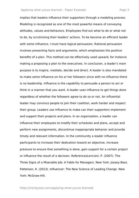 Applying What Youve Learned 611 Words Nerdyseal