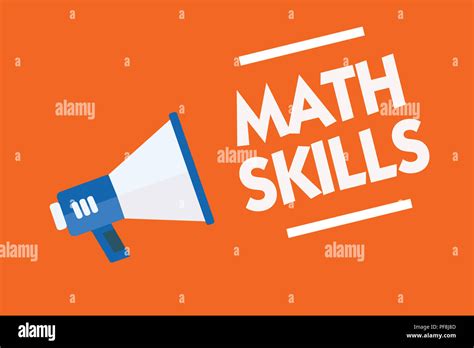 Word Writing Text Math Skills Business Concept For Starting To Learn