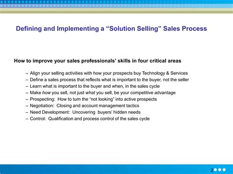 Solution Selling Methodology Training Pdf