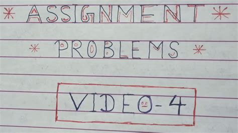 Maximization Type Assignment Problem L 4 Youtube