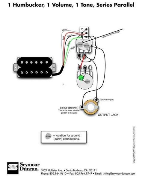Humbucker Wiring Diagram 2 Volume 1 Tone