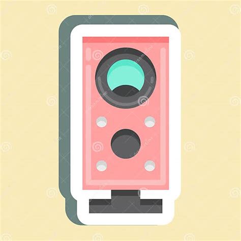 Sticker Subwoofer Suitable For Computer Components Symbol Simple Design Editable Design