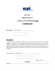 Unit 1 Lab Report Docx EET 130 Digital Systems I Instructor Dr Wael Ibrahim Lab 1 Clock