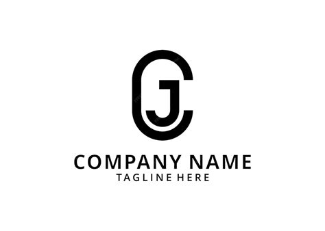Premium Vector Illustration Letter Logo Cj Jc J Inside C Rounded Lowercase Black Monogram