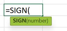 Sign Excel Function Formula Example How To Use