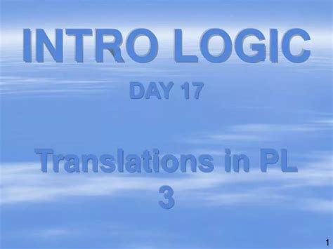 PPT INTRO LOGIC PowerPoint Presentation Free Download ID 3218095