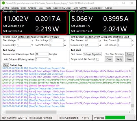 My Fully Automated DC Power Efficiency Measurement Software Page 1