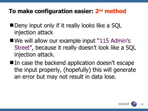 Advanced Topics On Sql Injection Protection Ppt