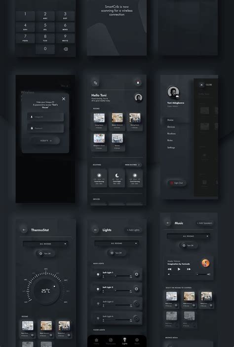 Dark Neumorphic Ui Kit A Modern Dark Neumorphic Ui Kit For Smart Home