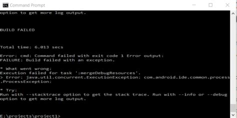 Phonegap Execution Error While Building Android Phone Gap Build Stack Overflow