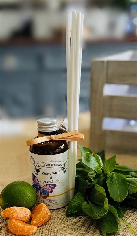 Lime Basil And Mandarin Scented Reed Diffuser