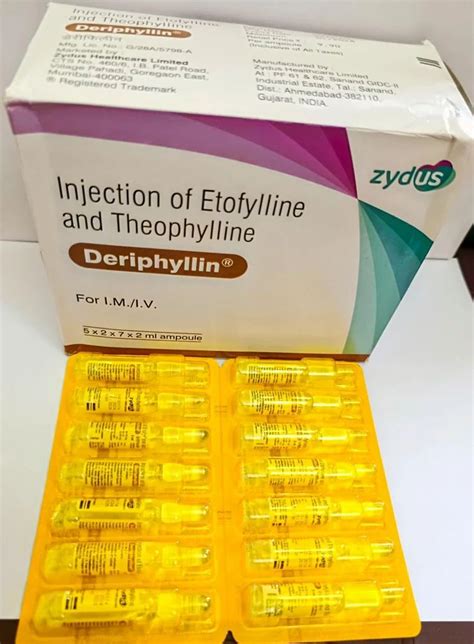 Deriphyllin Injection 2ml 200 Mg At Rs 100 98 Stripe In Chennai Id 2853763593248