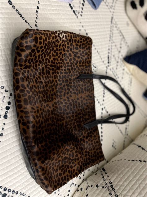 Custom Made Leopard Print And Black Leather Shoulder Gem