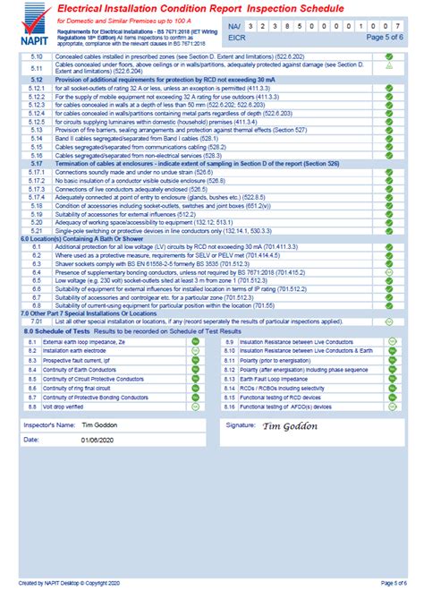 Example Eicr One Goddon Electrical