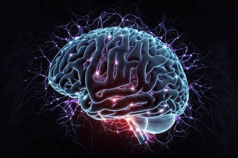 Premium Ai Image Glowing Brain With Neural Links Connections
