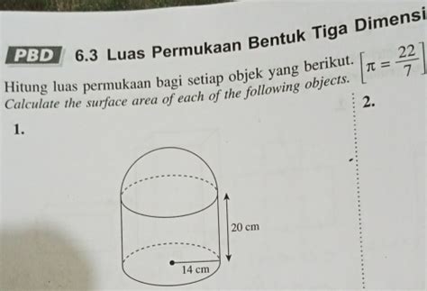 Solved PBD 6 3 Luas Permukaan Bentuk Tiga Dimensi Hitung Luas