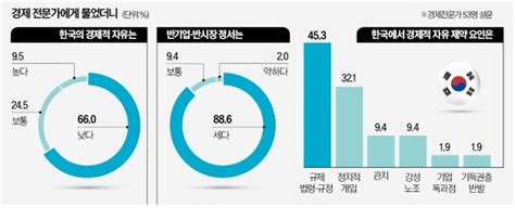 전문가 70 한국 경제적 자유 낮다 한국경제