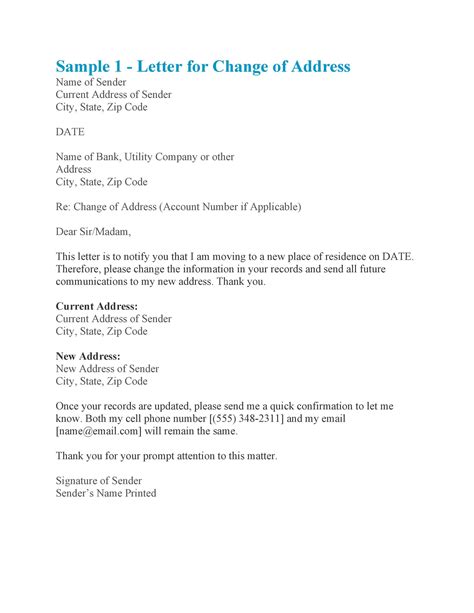 Address Change Request Letter To Bank Format Sledgehammer Infoupdate Org