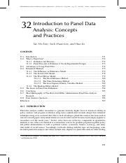 Master Panel Data Analysis Concepts And Estimation Methods Course Hero