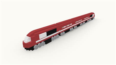 Lego Passenger Train Moc 0050 Download Free 3d Model By The Bobby