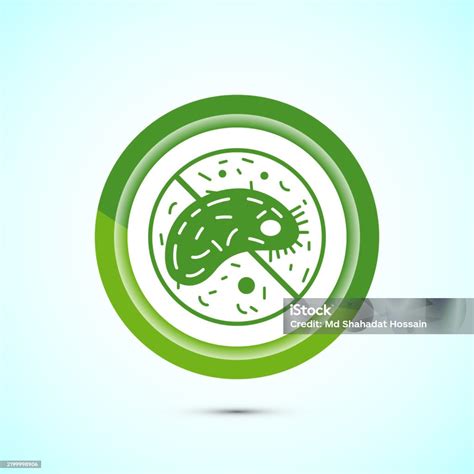 항균 아이콘 디자인 일러스트 제품 포장용 위생 라벨 기호 녹색 버튼 디자인 건강관리와 의술에 대한 스톡 벡터 아트 및 기타 이미지 건강관리와 의술 격리 깨끗한