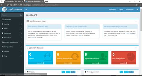 Nopcommerce Administrator Panel Secure Any Cloud