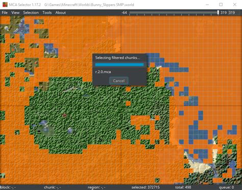 1 17 2 Getting Stuck Selecting Filtered Chunks · Issue 317 · Querz Mcaselector · Github