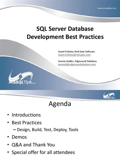 sql server database development best practices grant fritchey red