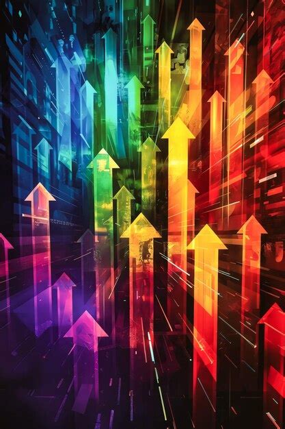 Premium Photo Colorful Arrows And Arrow Pointing Upwards