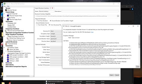 uncaught exception saving inventory · issue 520 · hydrologicengineeringcenter hec fda · github
