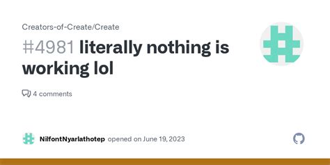 Literally Nothing Is Working Lol · Issue 4981 · Creators Of Create