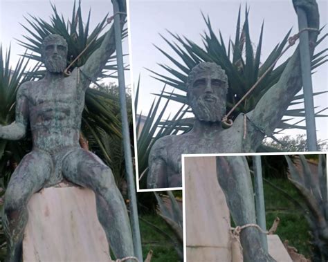 Από ένα σχοινί κρέμεται το χέρι του αγάλματος του Ποσειδώνα Video Ο Παλμός της Καλύμνου